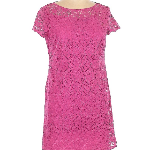 Dresses | Barbie Pink Barbiecore Lace Floral Dress | Poshmark